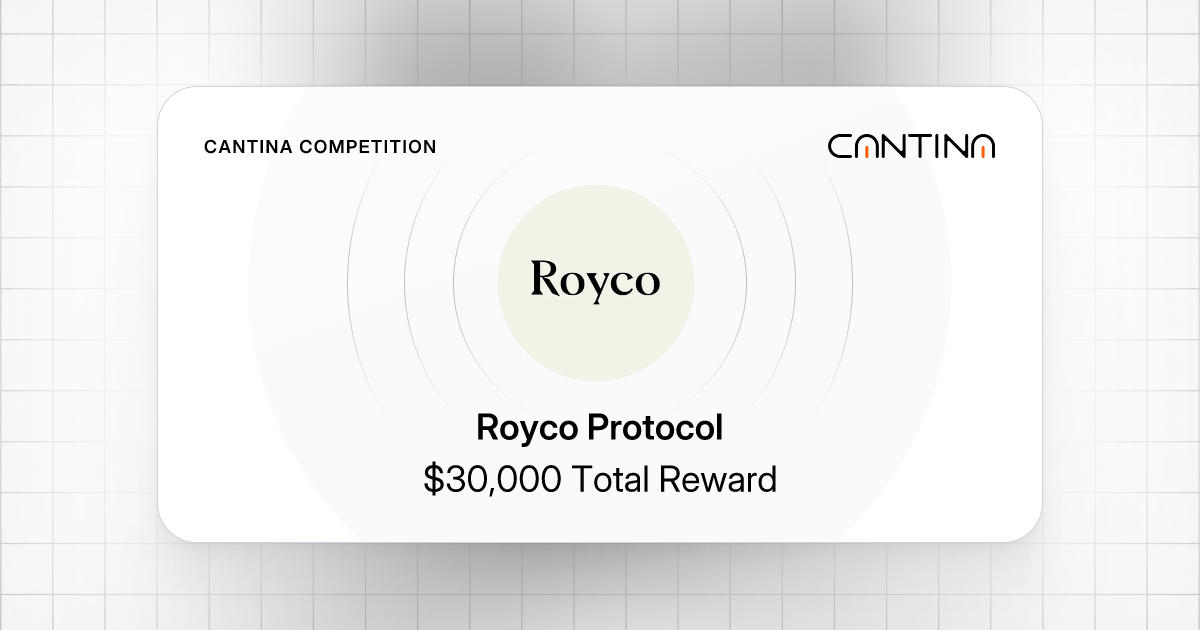 Royco / Royco Protocol competition leaderboard | Cantina